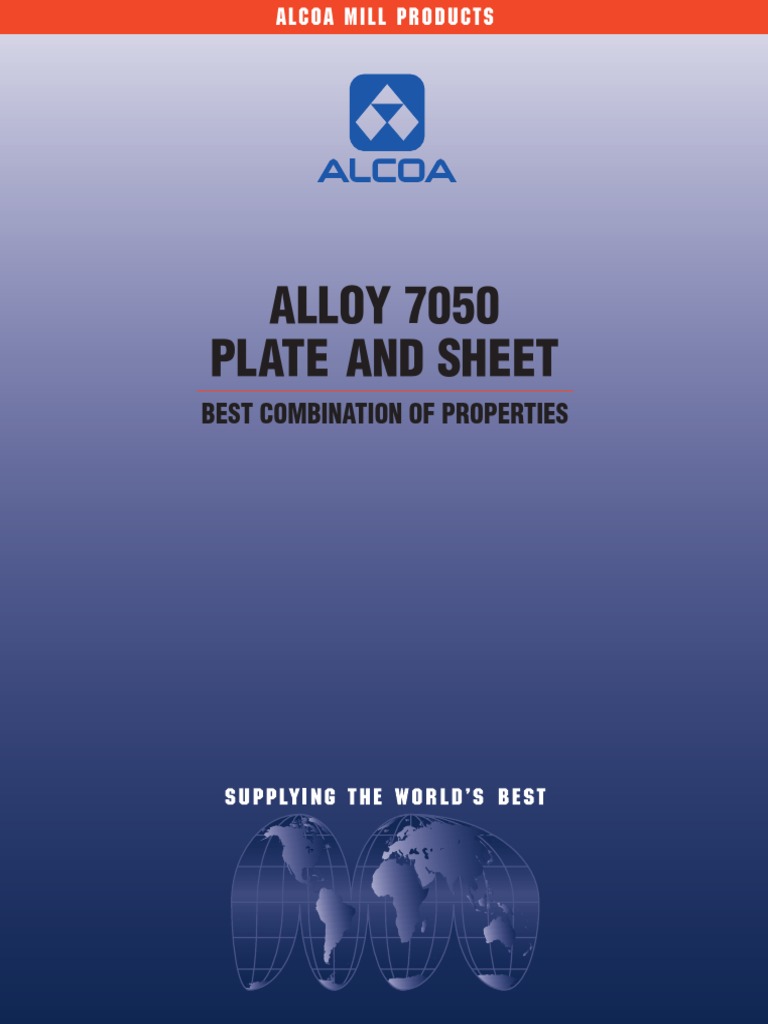 Alloy 7050 Tech Sheet Rev | PDF | Sheet Metal | Strength Of Materials