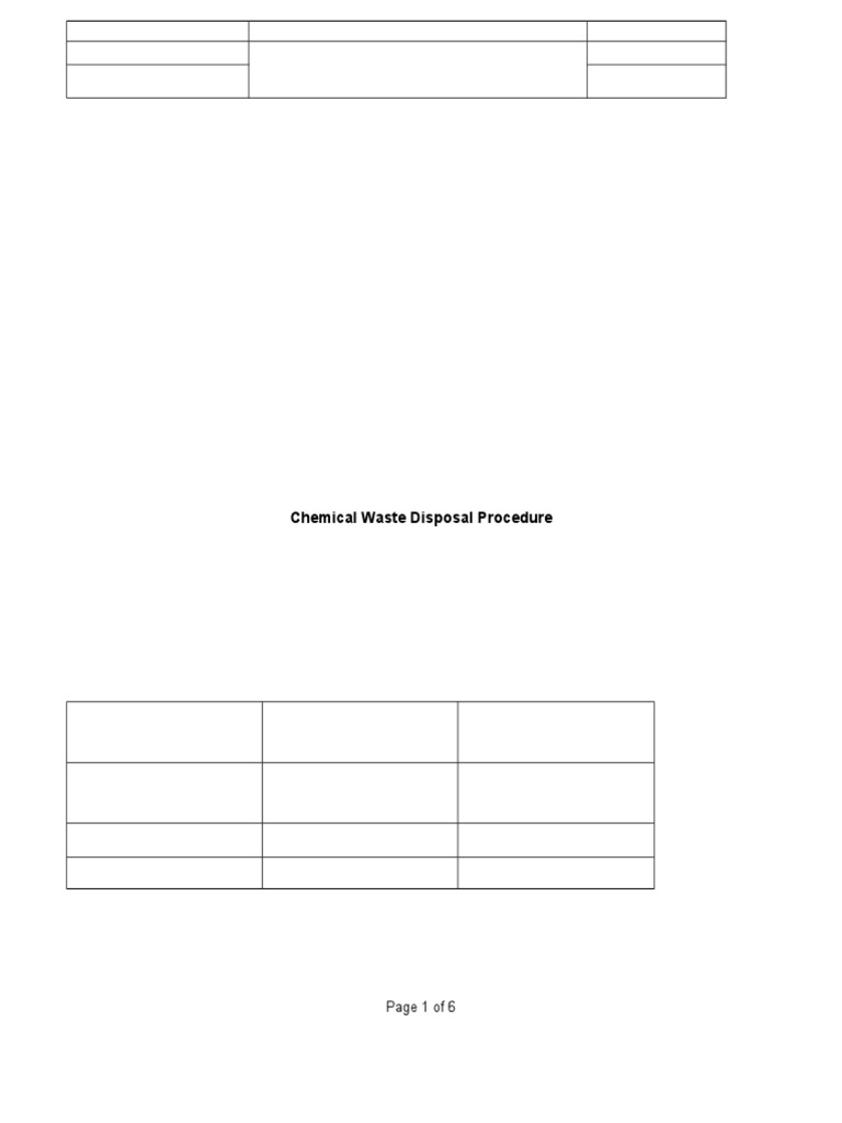 Chemical Waste Disposal Procedure | PDF | Waste Management | Waste