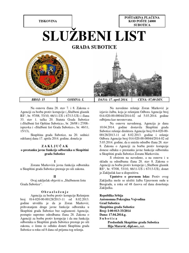 Službeni List | PDF
