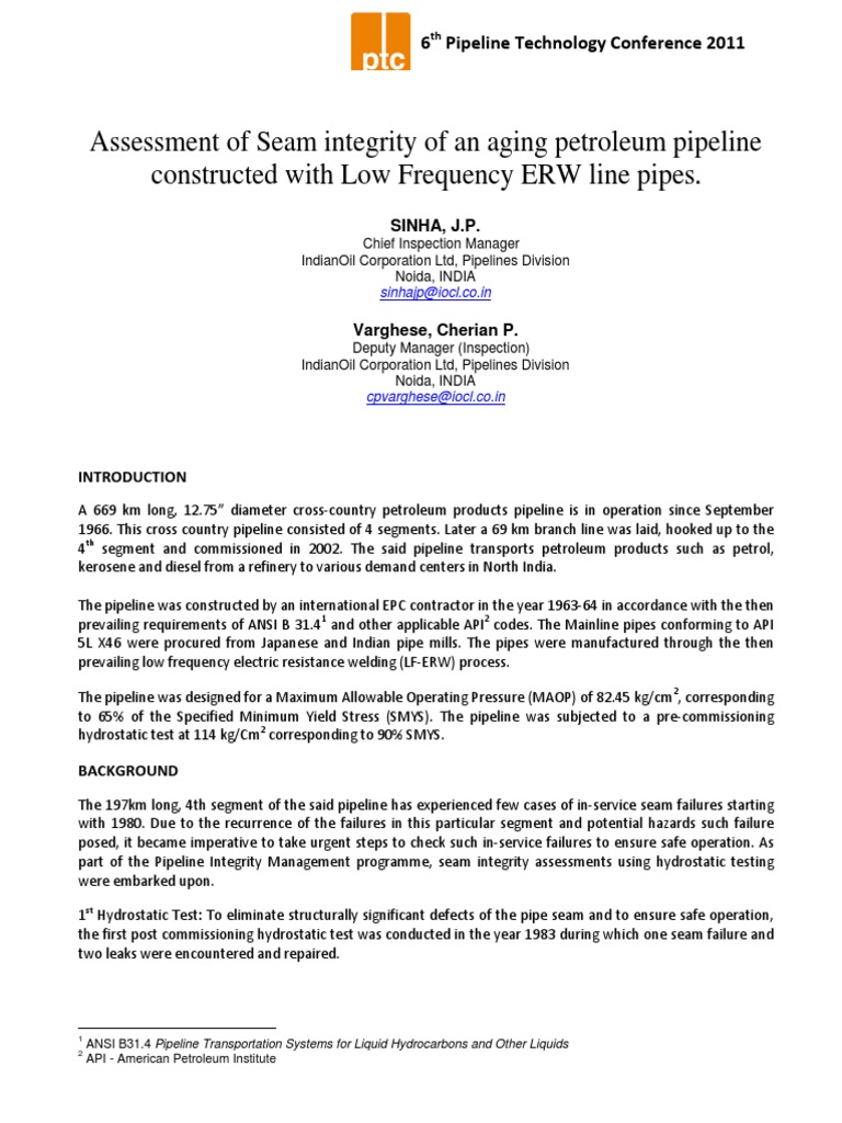 Sinha | PDF | Pipeline Transport | Pipe (Fluid Conveyance)