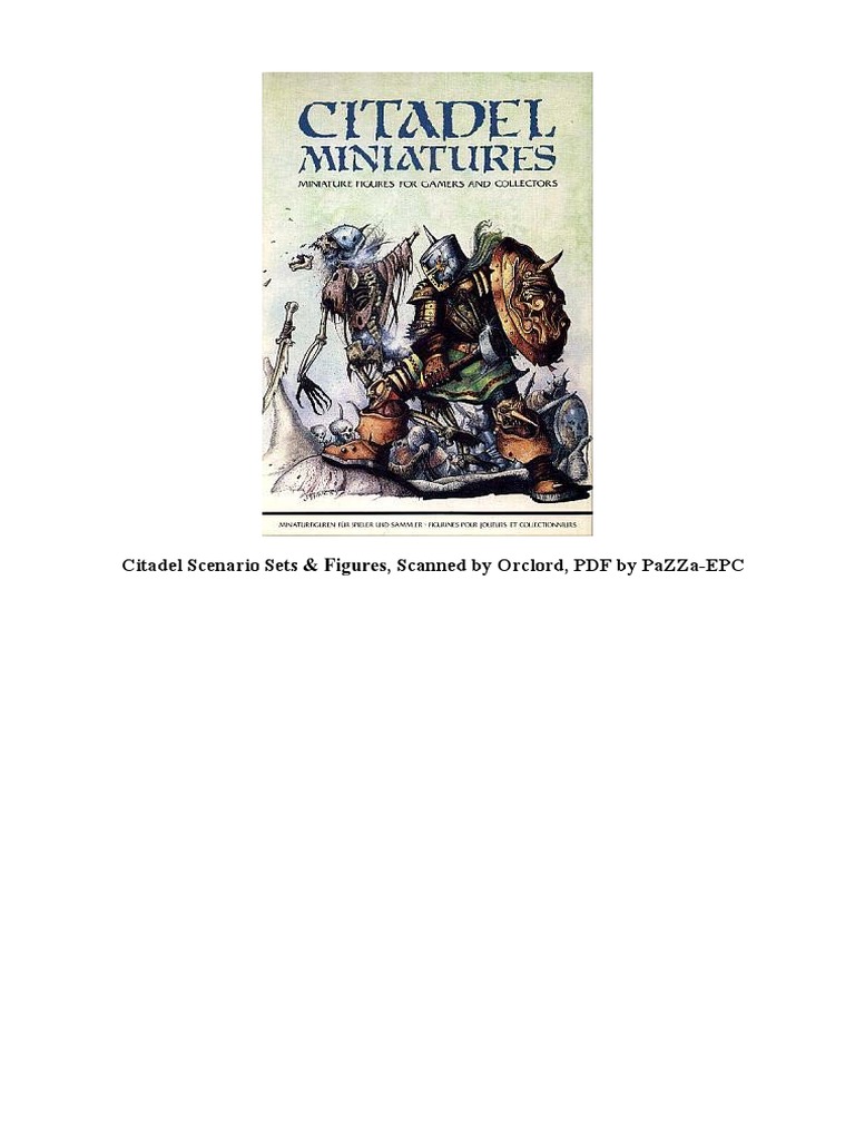 Citadel Miniatures Catalogue - Miscellaneous Figures & Set