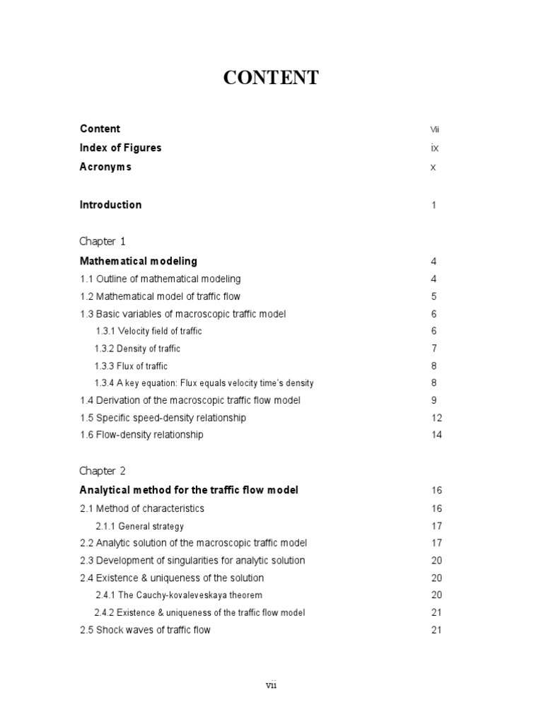 Content Index of Figures Acronyms Introduction Chapter 1 Mathematical Modeling | PDF | Numerical ...