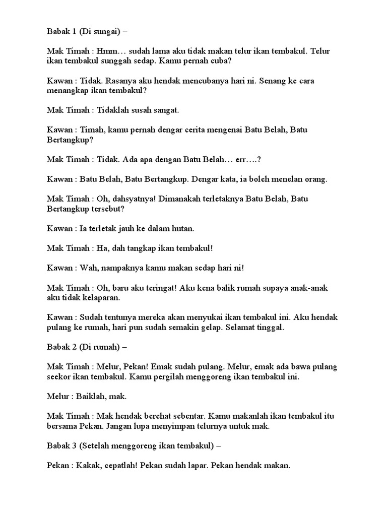 Batu Belah Batu Bertangkup | PDF