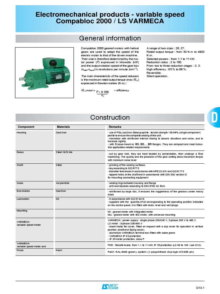 23 Cb2000 Ls Varmeca en | PDF | Gear | Engines