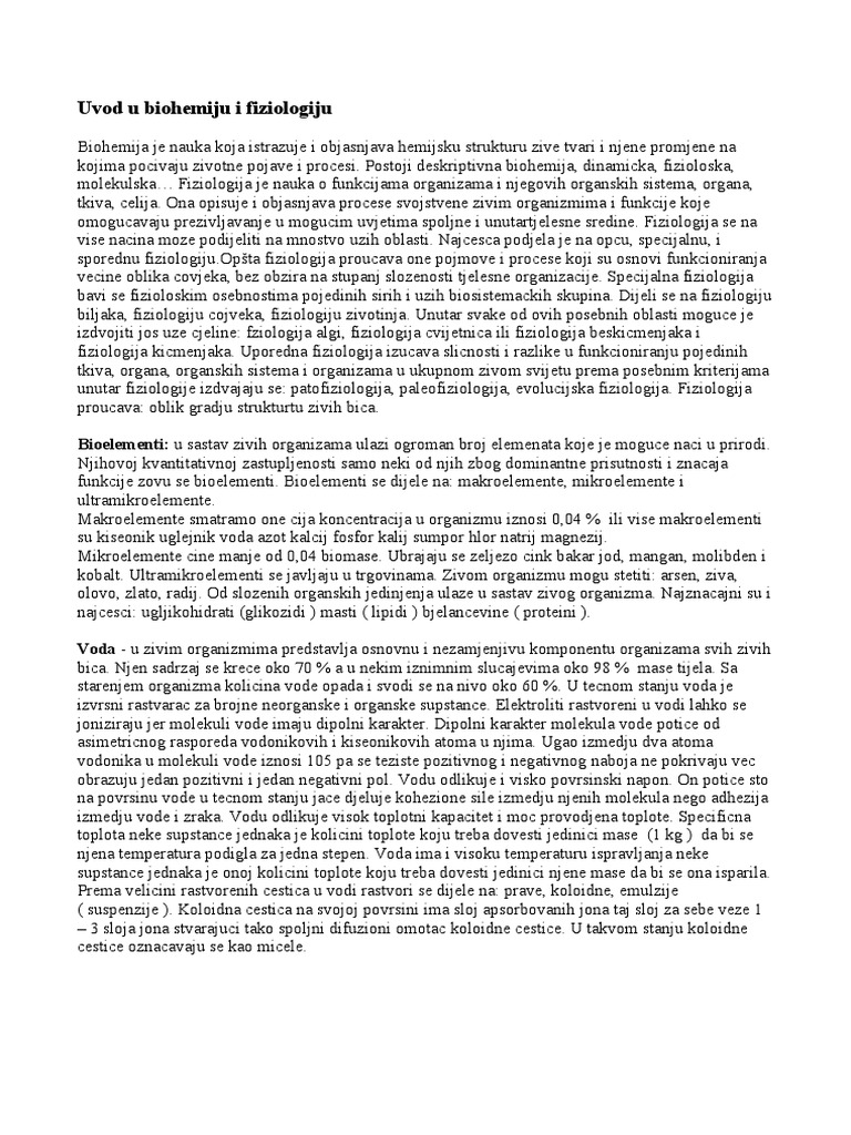 Biologija II Skripta | PDF