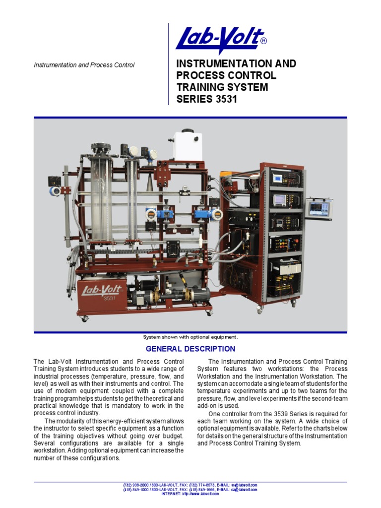 Instrumentation and Process Control Training System Series 3531 | PDF ...