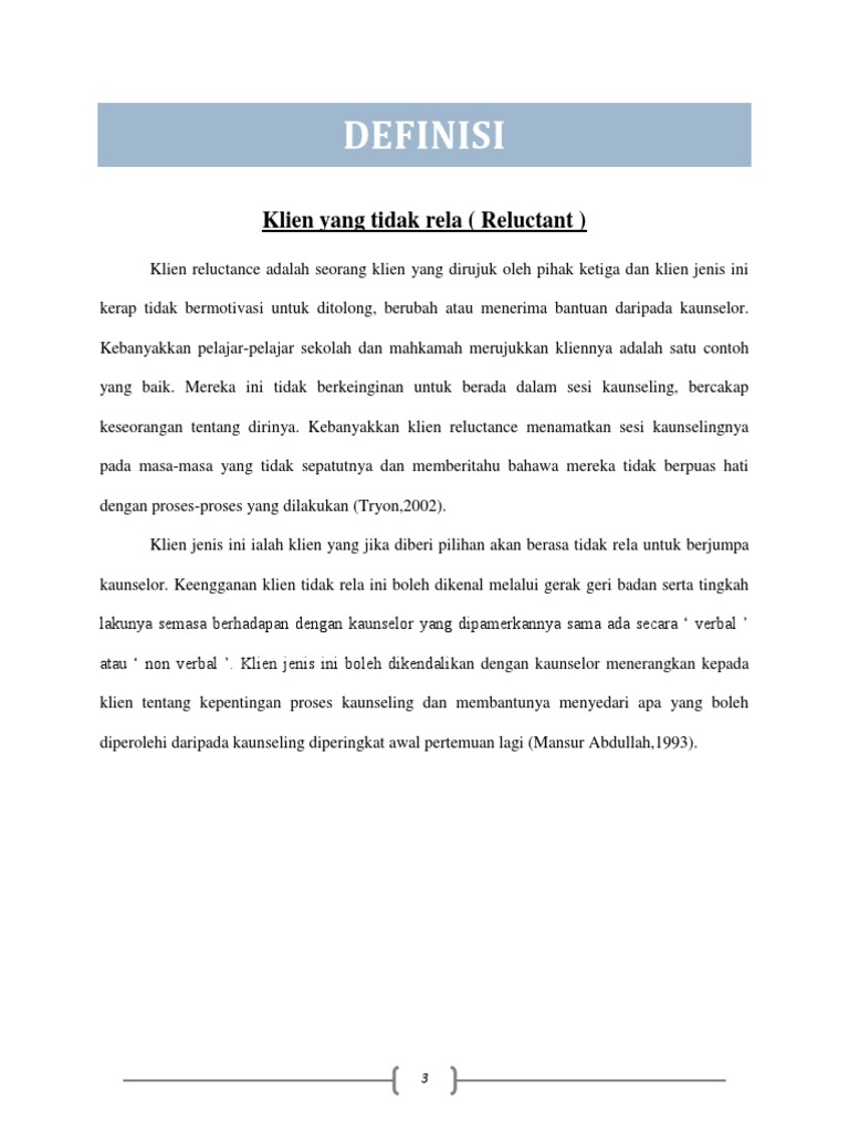 Mengatasi Klien Enggan dalam Kaunseling | PDF