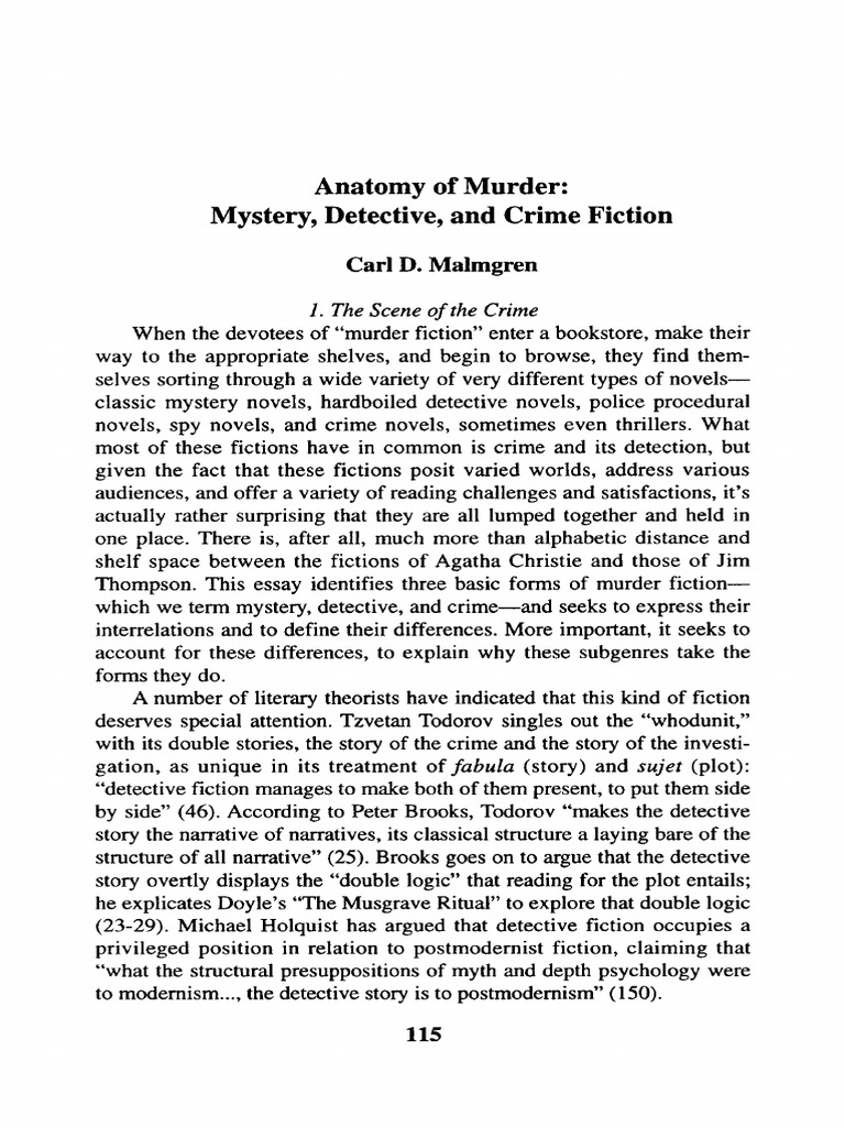 Anatomy of Murder: Mystery, Detective, and Crime Fiction | Download ...