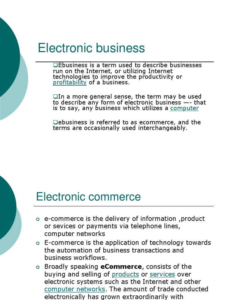 Electronic Business: Profitability Computer | PDF | E Commerce ...