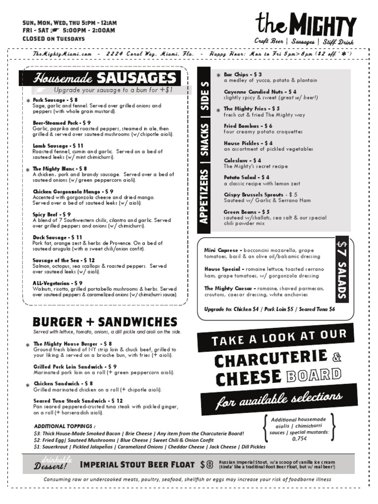 Food Menu | PDF | Sausage | Pickling