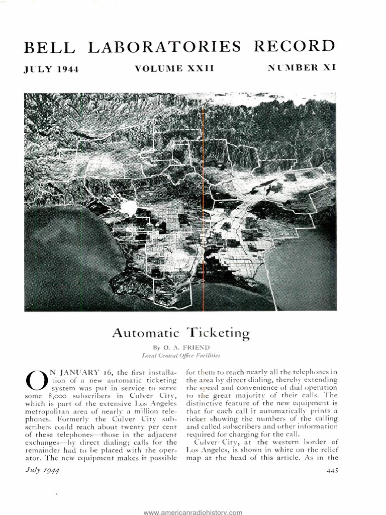 Bell Laboratories Record 1944 07 | PDF | Foreign Language Studies