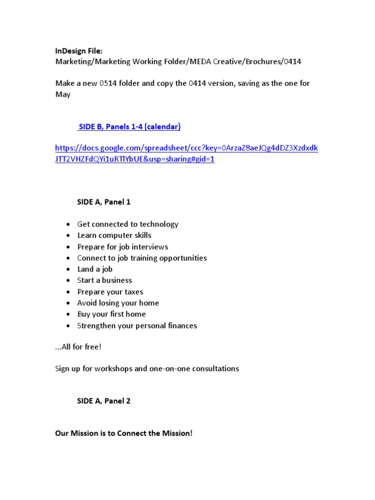 May 2014 Workshop Brochure Text For Alex CG 042114-1 | PDF