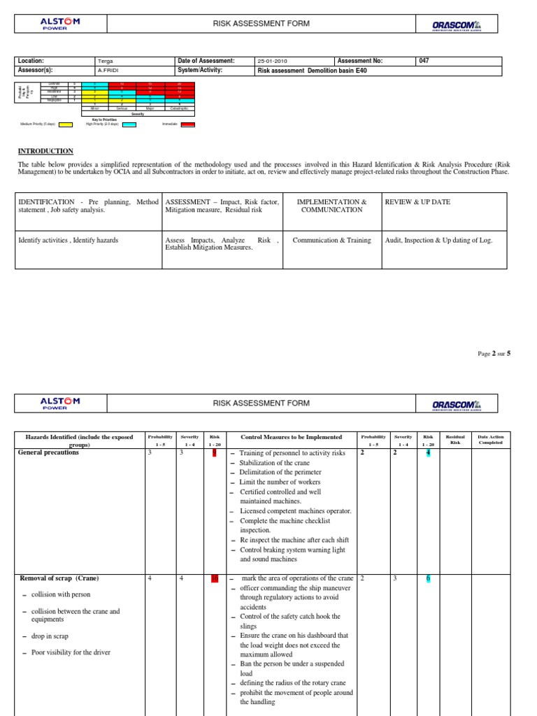 Assessment No 47 Demolition Basin E40 | PDF | Personal Protective ...
