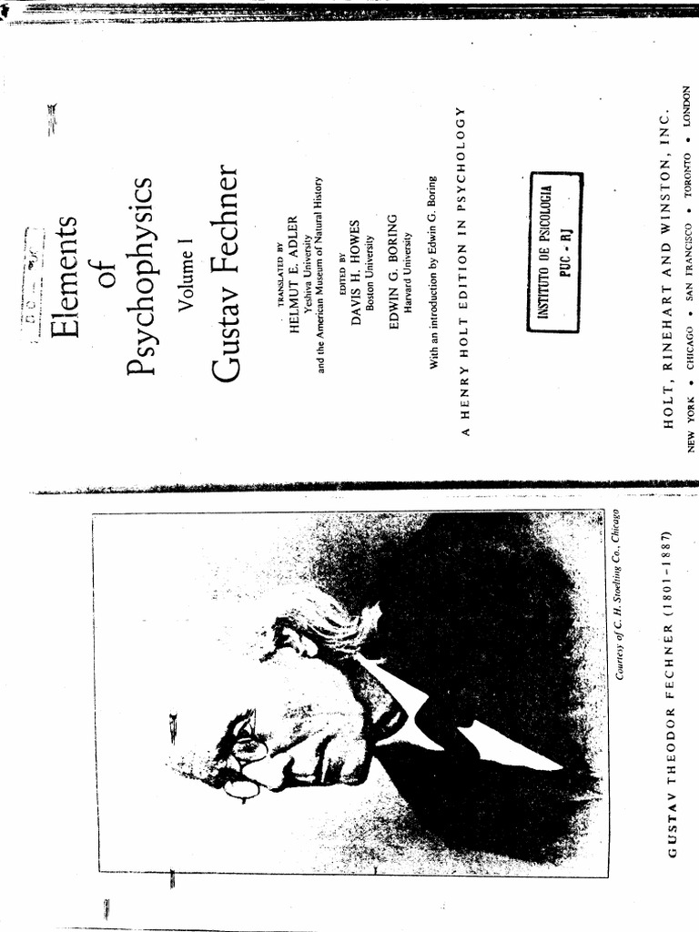 Fechner, G. T . (1860). Elements of Psychophysics