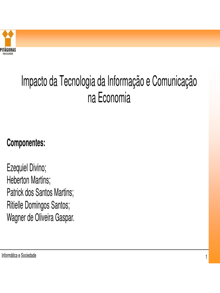 Impacto Das TIC Na Economia - Resumido PDF | PDF | Economia ...