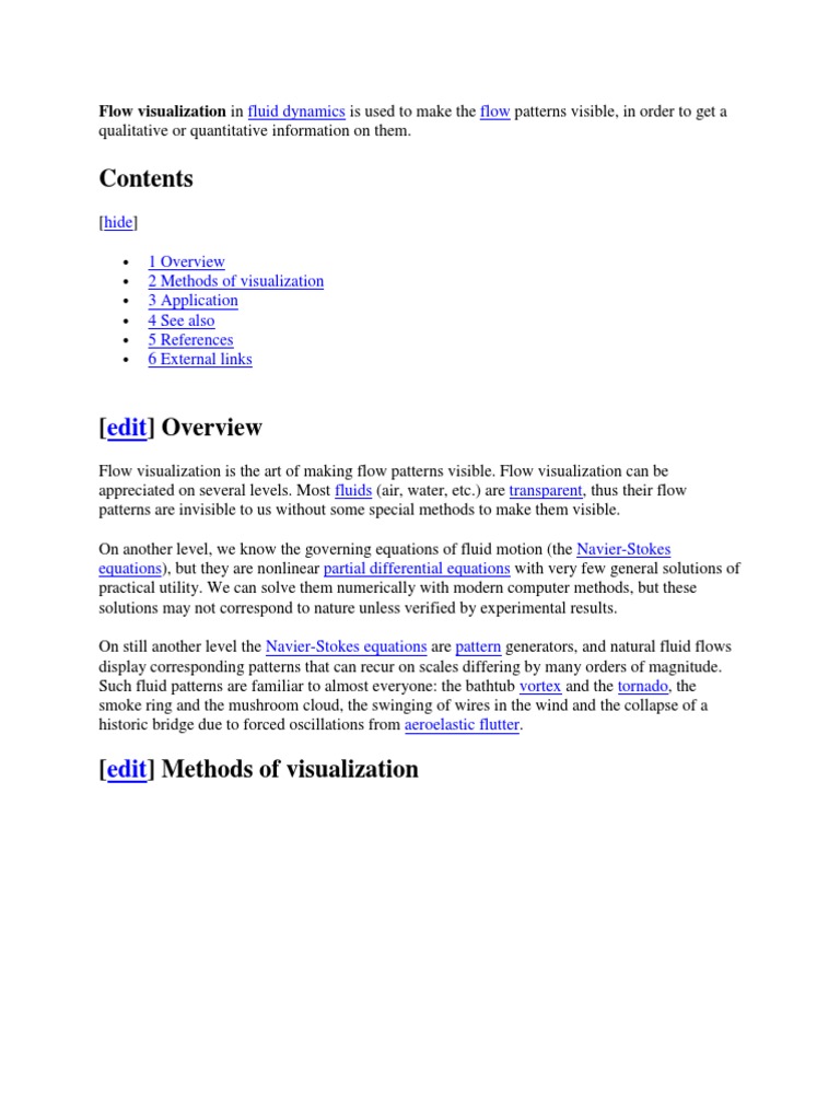 Flow Visualization in | PDF | Fluid Dynamics | Navier–Stokes Equations