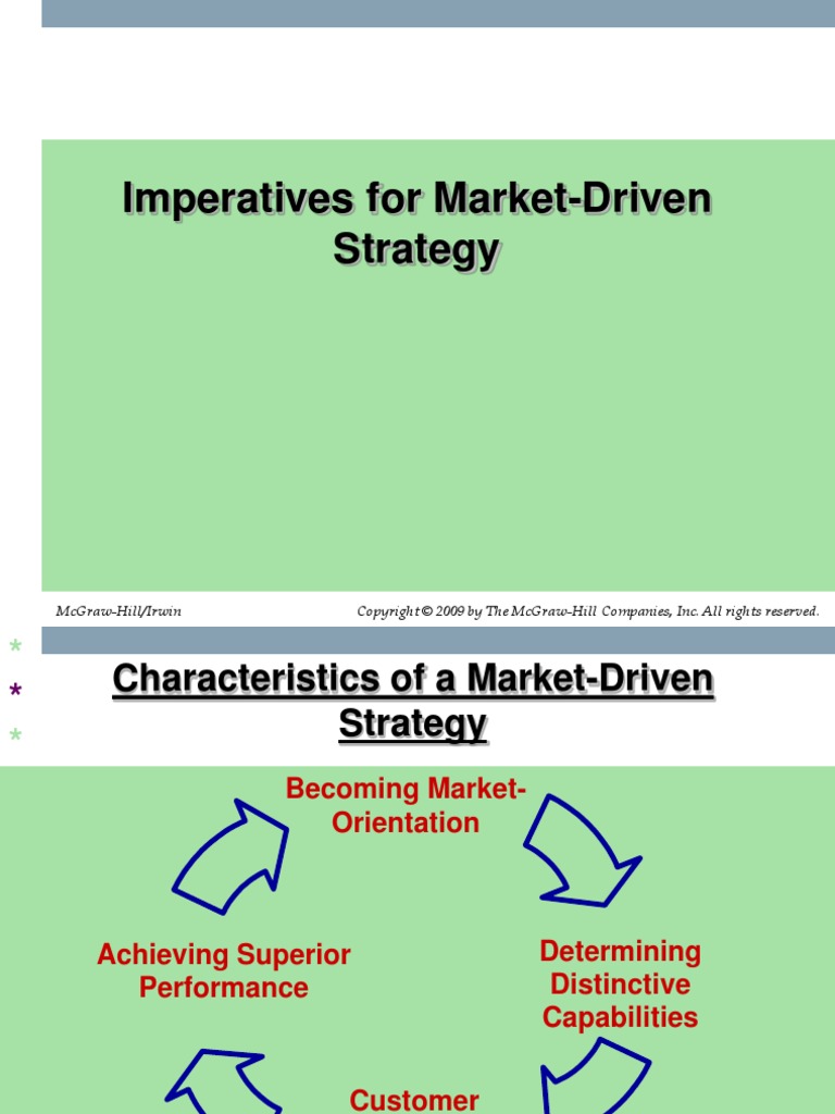 Imperatives For Market-Driven Strategy: Mcgraw-Hill/Irwin | PDF ...