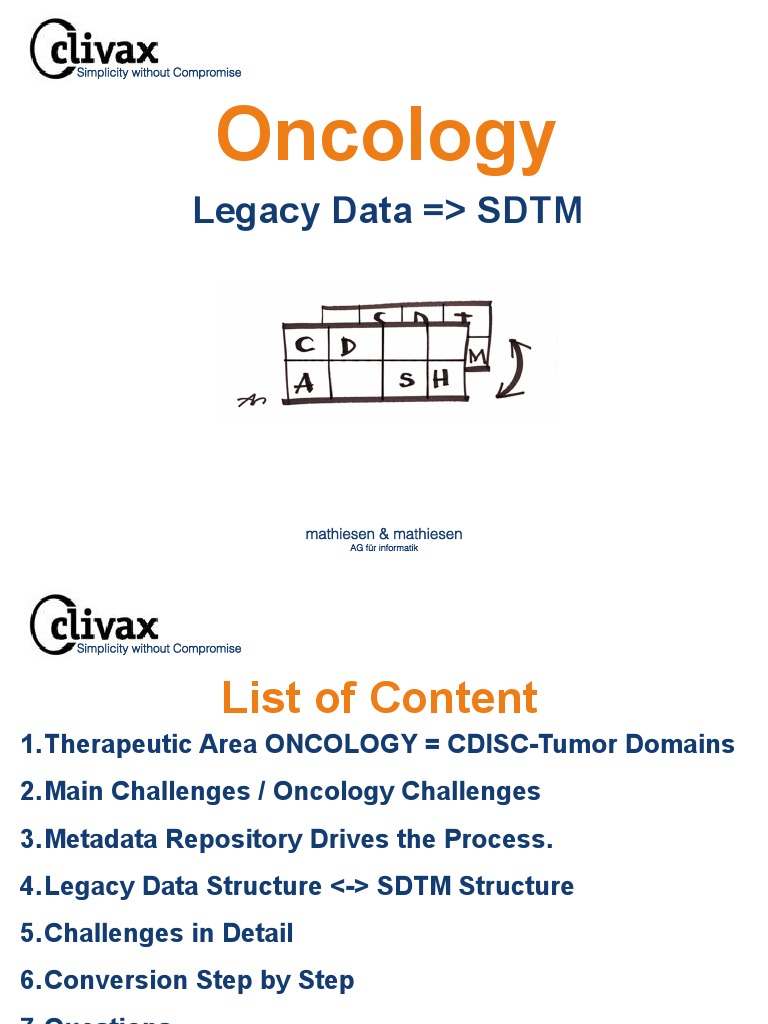 Oncology: Legacy Data SDTM | PDF | Metadata | Computer Data