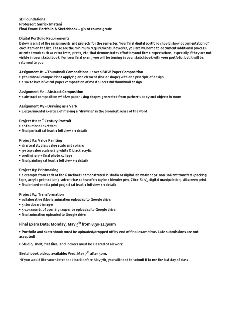 2D Grading Rubric | PDF