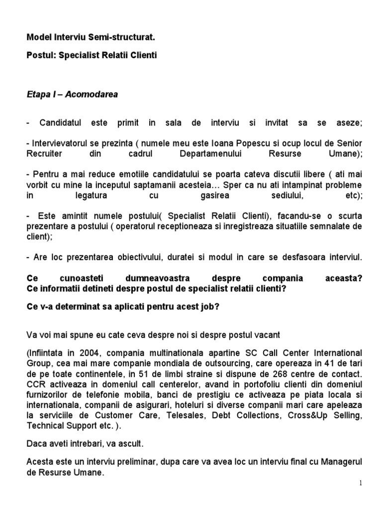 Model Interviu | PDF