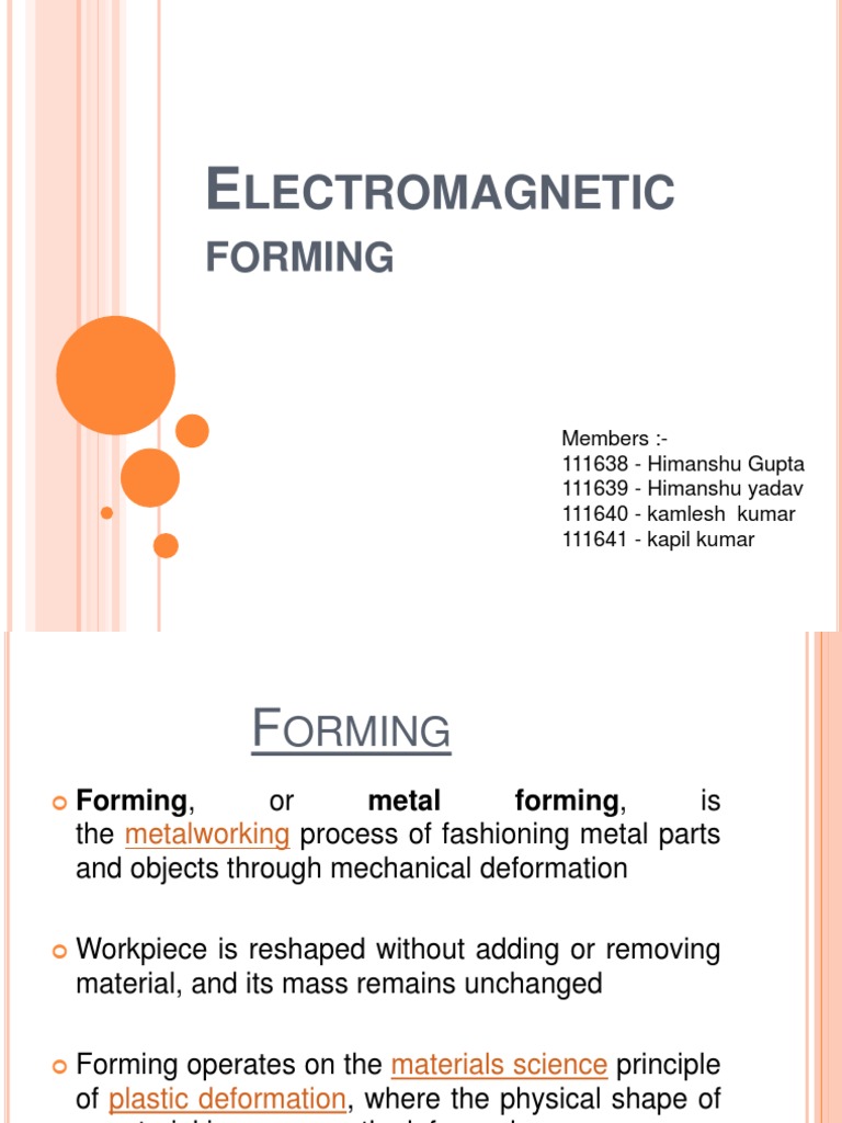 Electromagnetic Forming | PDF | Electric Current | Inductor