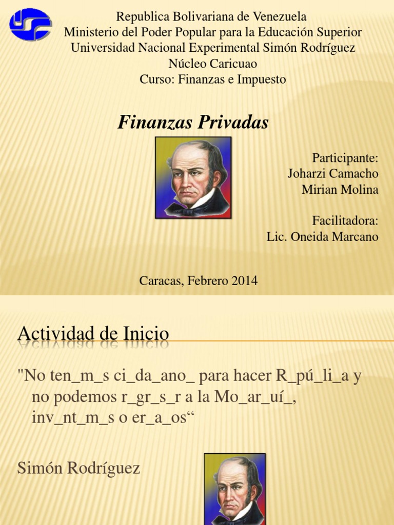 Diapositivas Finanzas Privadas Unidad VI | PDF | Planificación ...