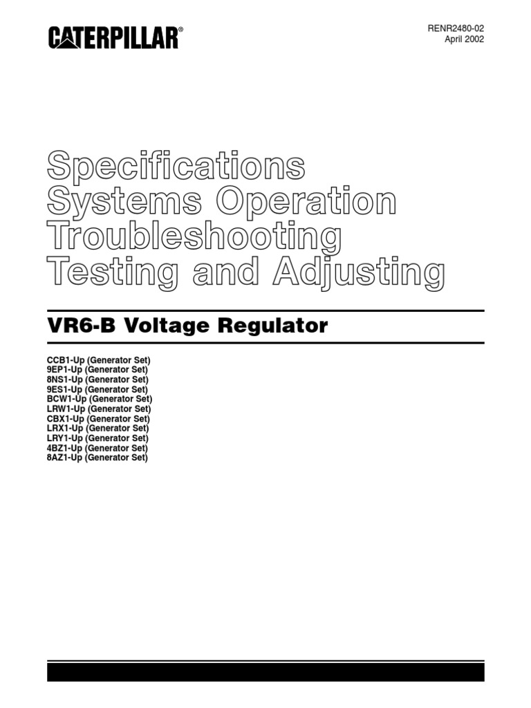 VR6 Service Manual | PDF | Electric Power | Transformer