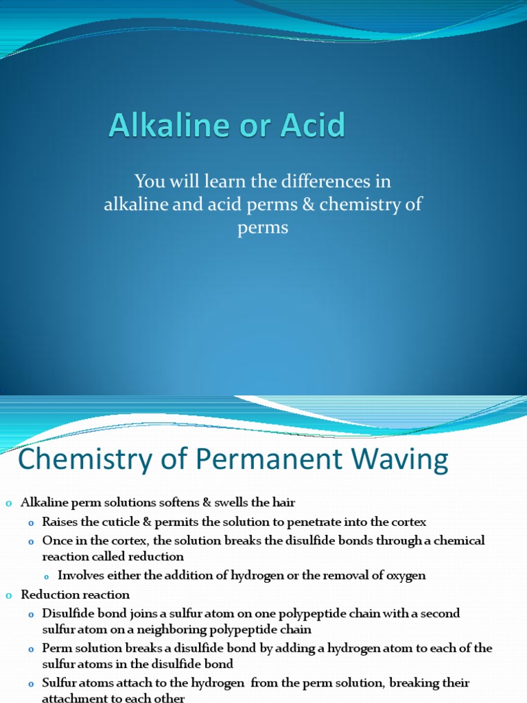 Perm Waves Differences Acid Alkaline-3 | PDF | Oxygen | Molecules