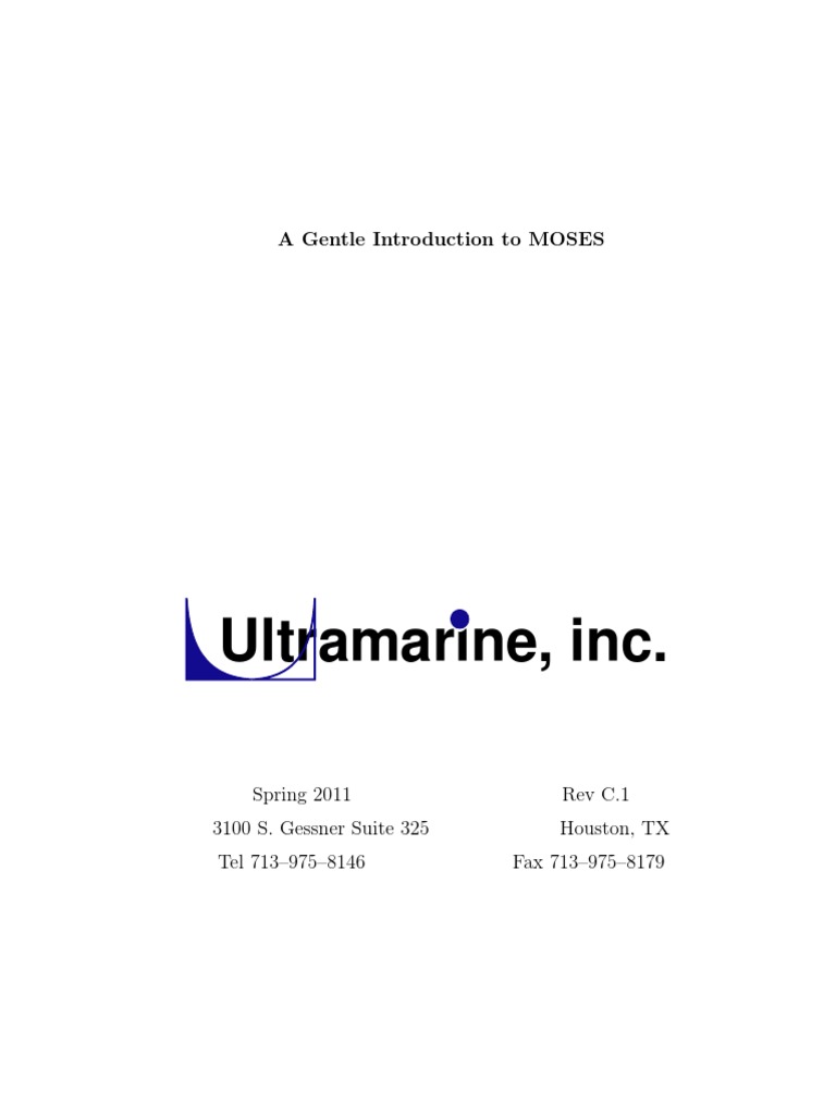 Moses Workbook | PDF | Software | Computing And Information Technology