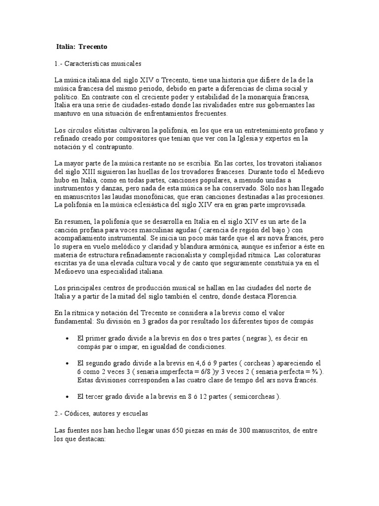 10-Il Trecento Italiano y Español | PDF