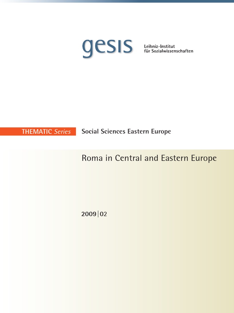 Roma in Central and Eastern Europe | PDF | Romani People | Ethnic Groups