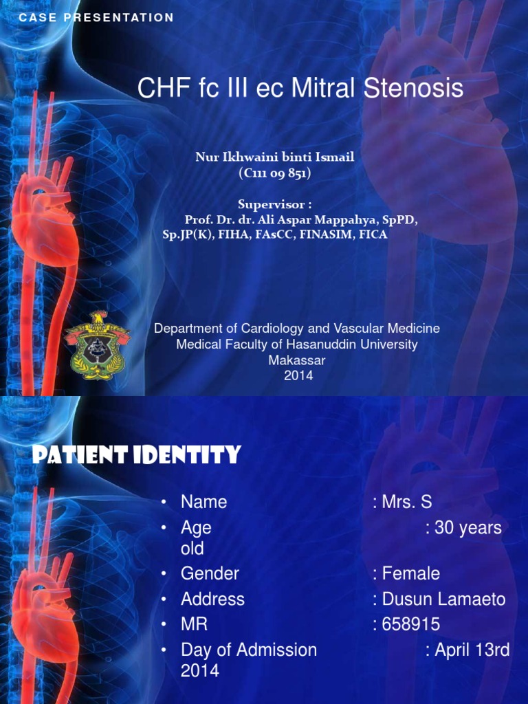 CHF FC III Ec Mitral Stenosis | PDF | Heart Failure | Heart