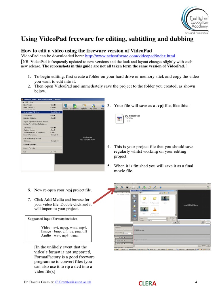 Guide To Using VideoPad | PDF | Multimedia | Computing