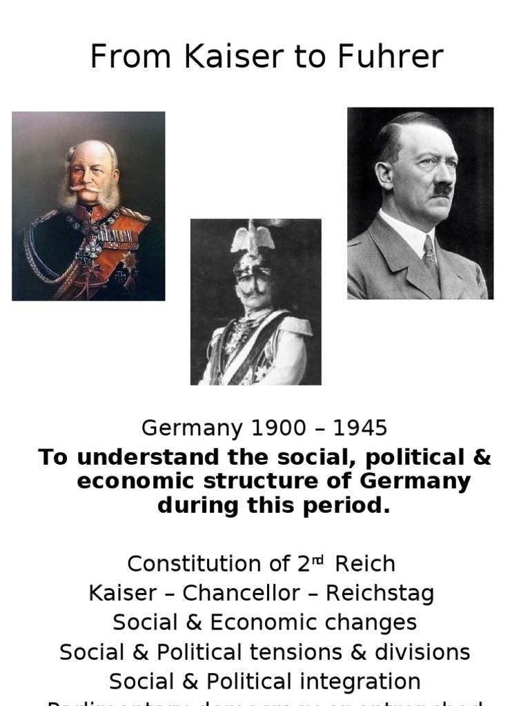 From Kaiser To Fuhrer | PDF | Nazi Germany | Weimar Republic