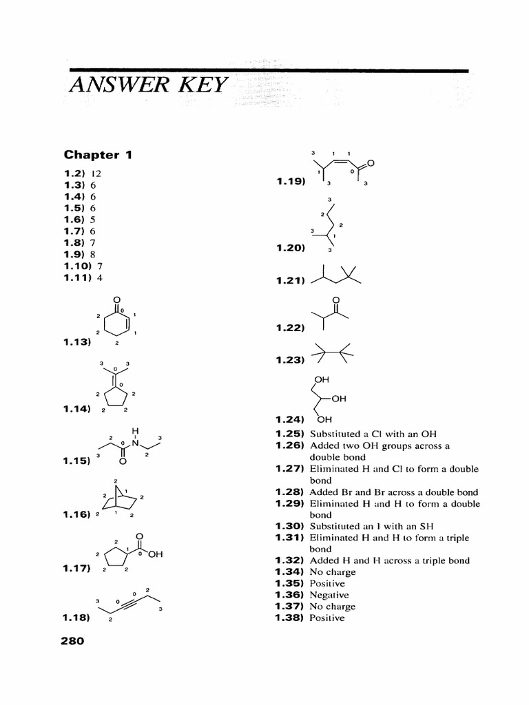 Organic Chemistry As A Second Language Answer Key | PDF