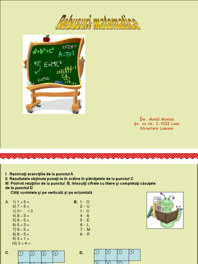 rebusuri matematice