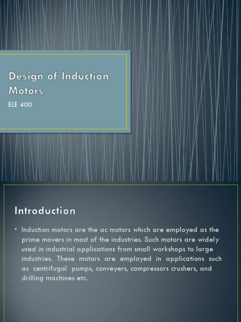 Design of Induction Motors PDF | PDF | Magnetic Devices | Physical ...