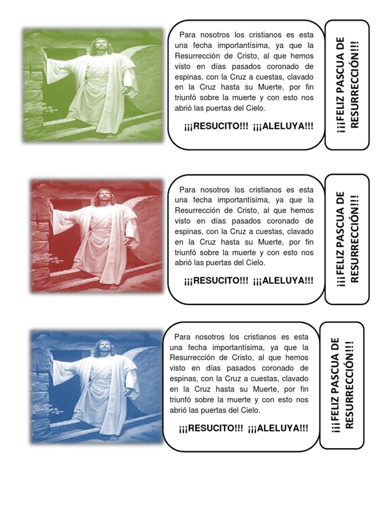 Mensaje de Pascua de Resurrección | PDF | La resurrección de Jesús ...