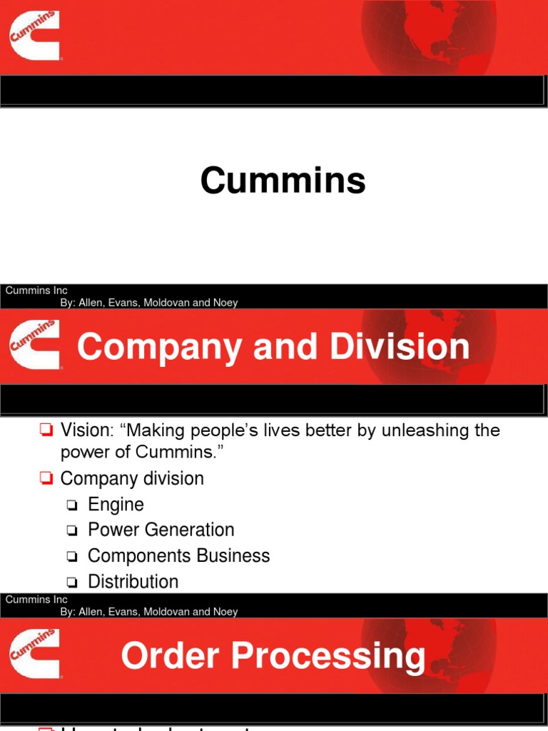 cummins presentation final | Cummins | Electronic Data Interchange ...