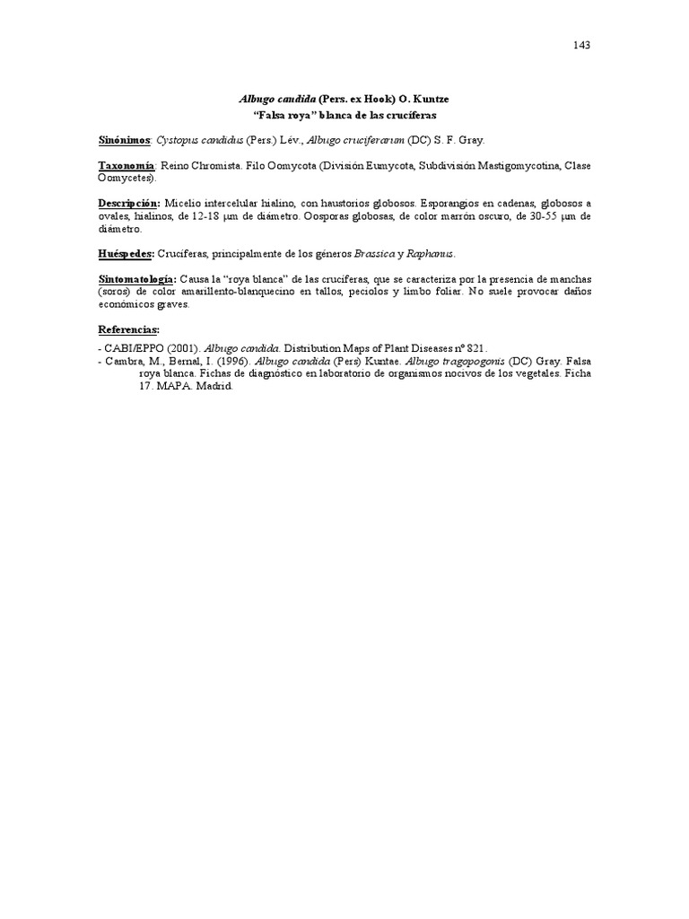 Albugo Candida | PDF