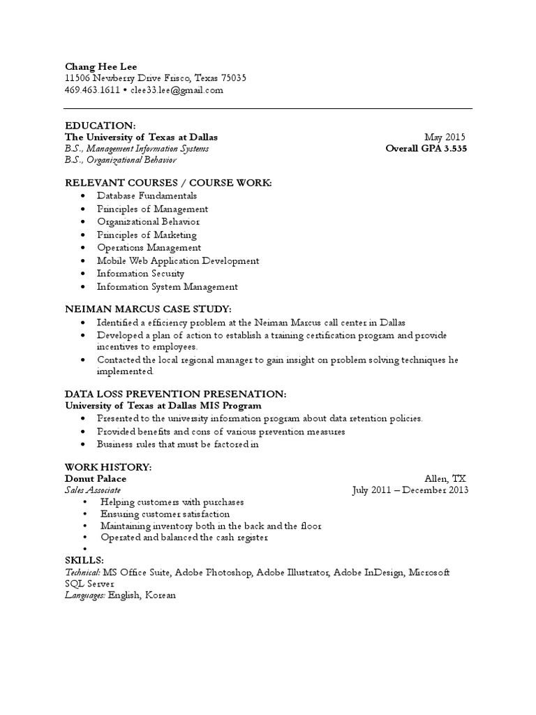 Brian Babinski's Resume Overview | PDF