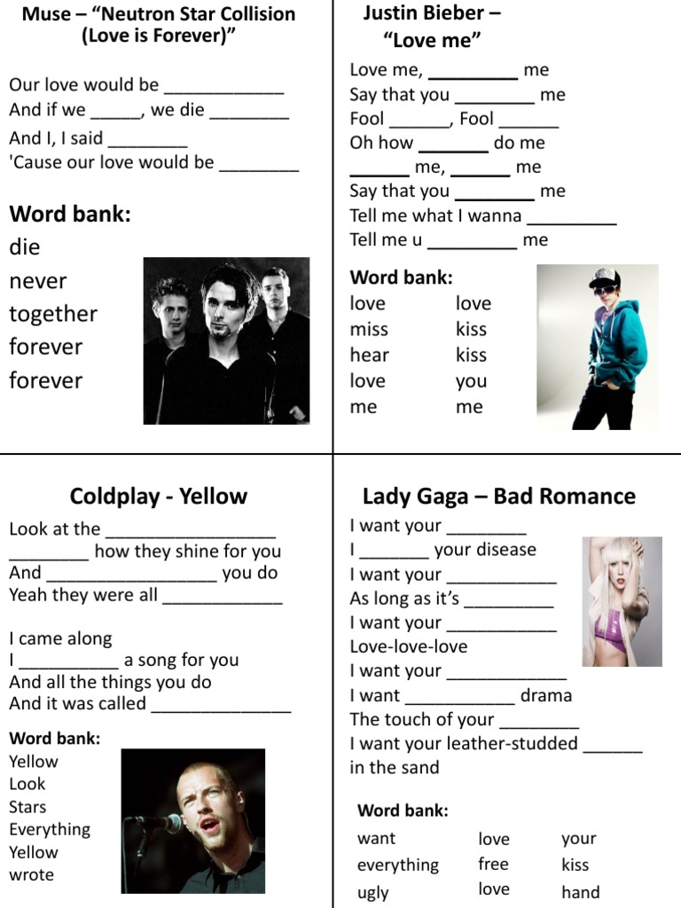 Pop Music Worksheet | PDF | Language Arts & Discipline