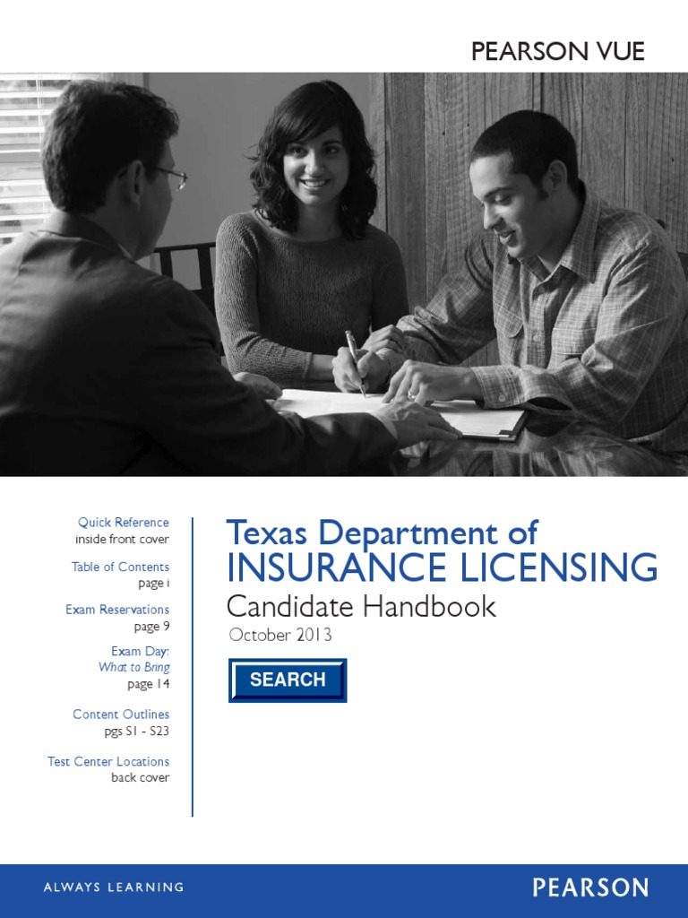 TDI-2013 Insurance Licensing Handbook | PDF | Identity Document | Test ...