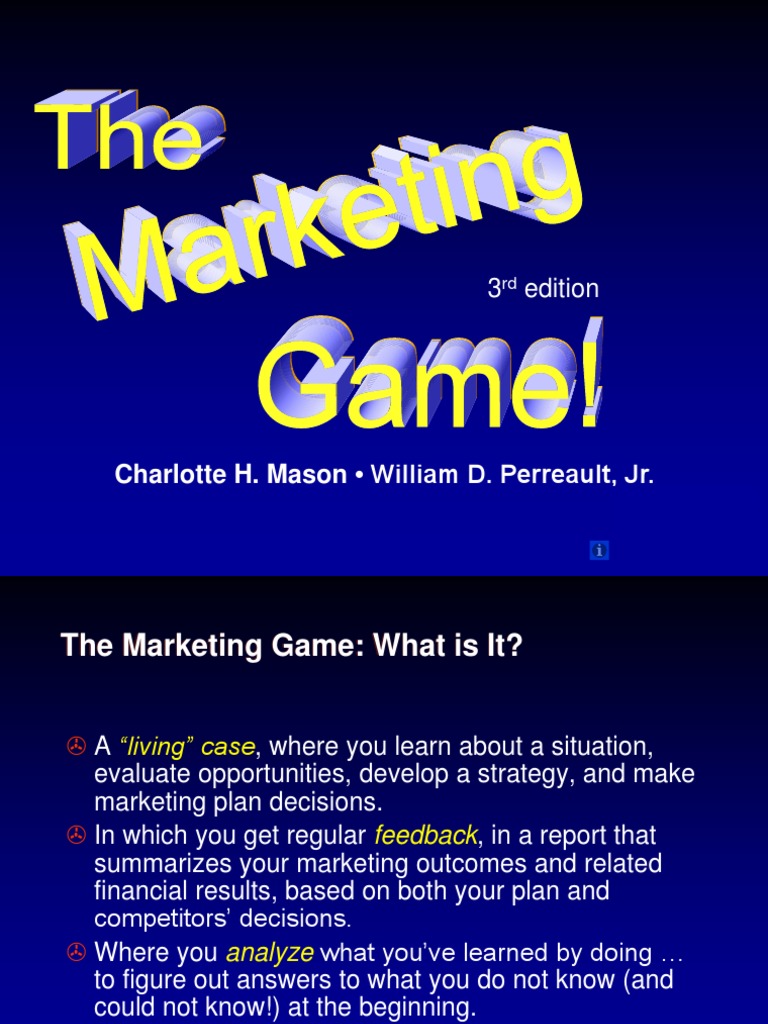 The Marketing Game2 | Retail | Marketing