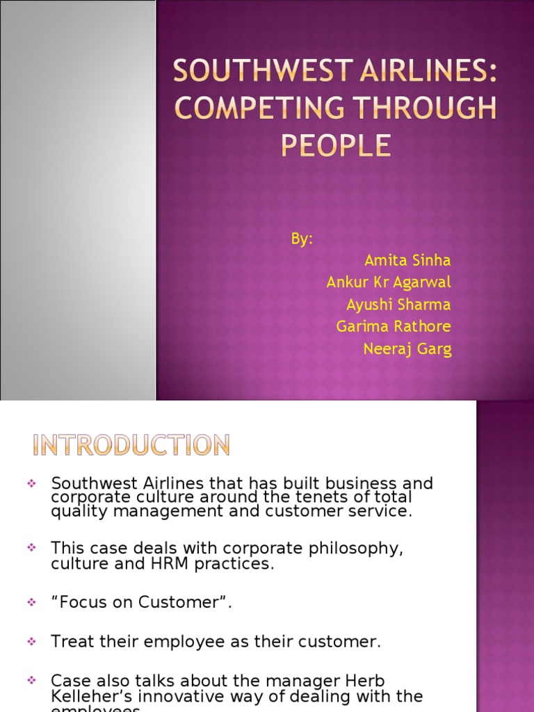 SouthWest Airlines Case Study | PDF | Human Resource Management ...