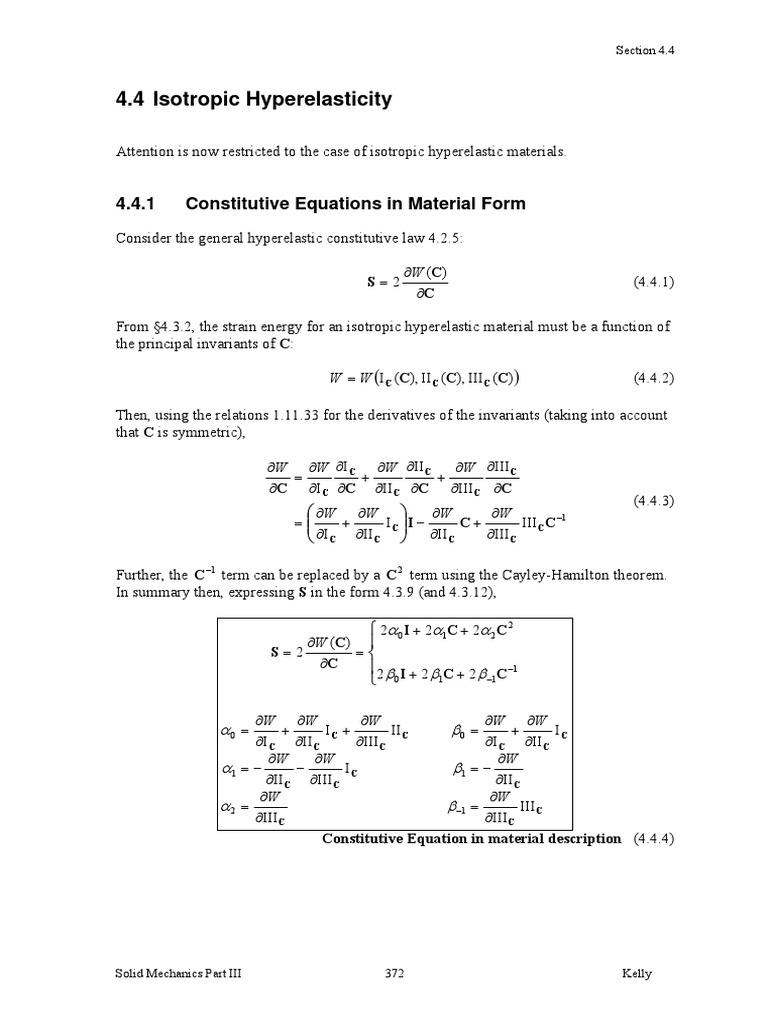 Hyperelasticity for Engineers | PDF | Deformation (Mechanics ...