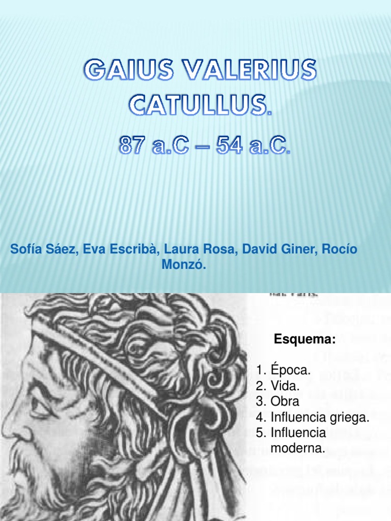 Catulo: Vida y Obra Poética | PDF | Poesía | Personas