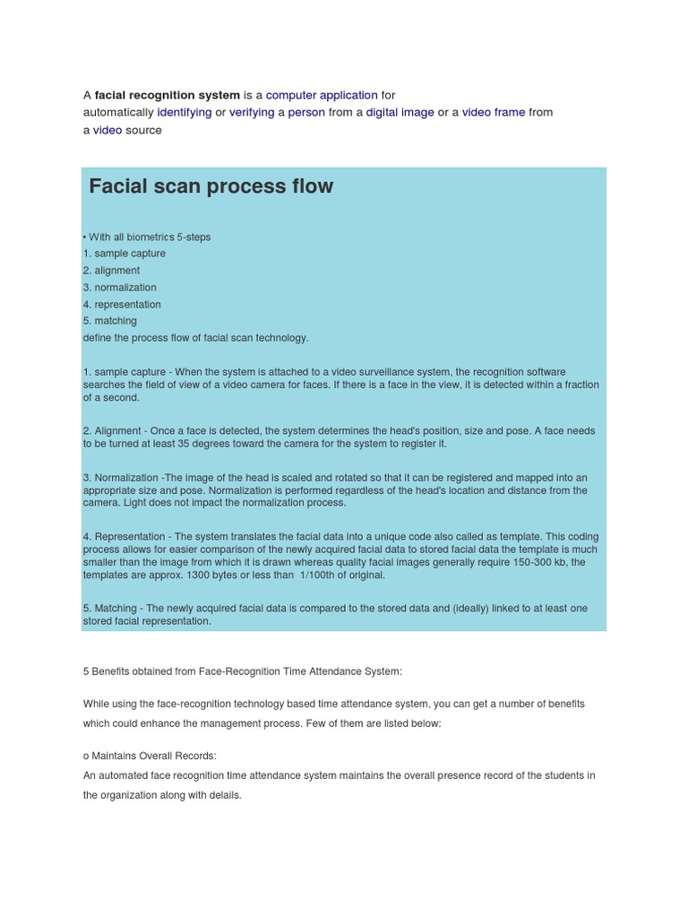 Facial Recognition | PDF | Digital Technology | Areas Of Computer Science