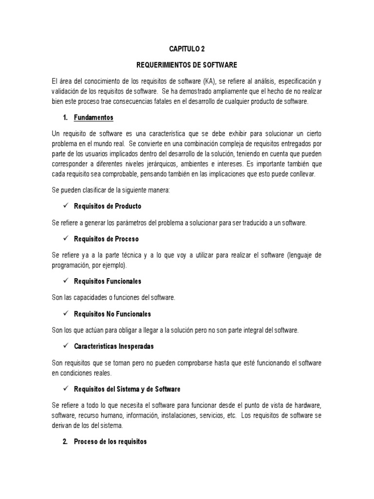 Cap2 Swebok | PDF | Ingeniería de software | Software