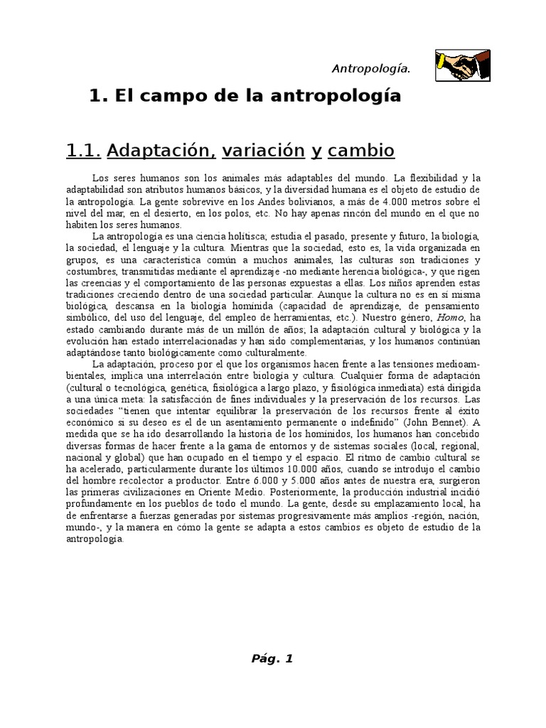 ANTROPOLOGIA SOCIAL - Resumen Del Manual de Kottak | PDF | Antropología | Sociedad
